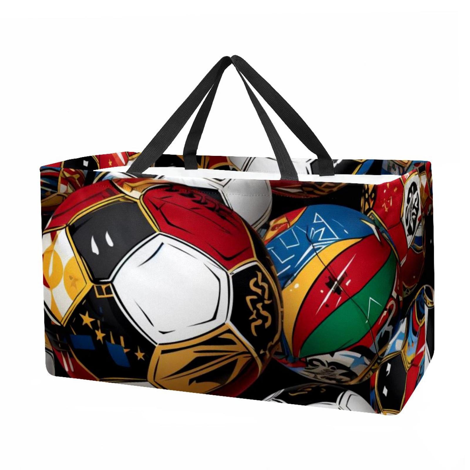 Football Large Capacity Reusable Foldable Oxford Cloth Storage Bins ...