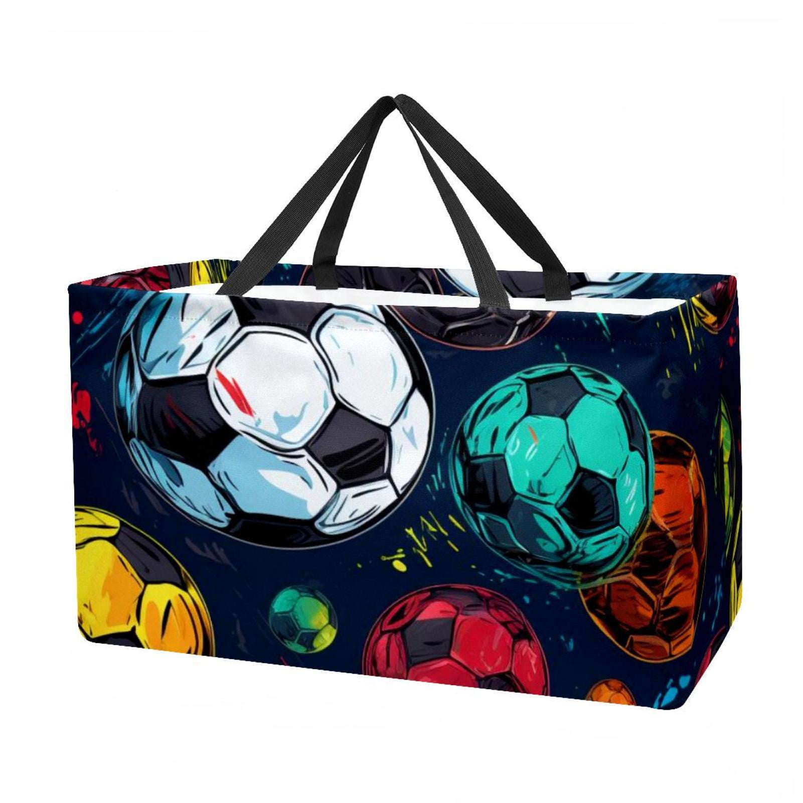 Football Large Capacity Reusable Laundry Bag – Foldable Oxford Cloth ...