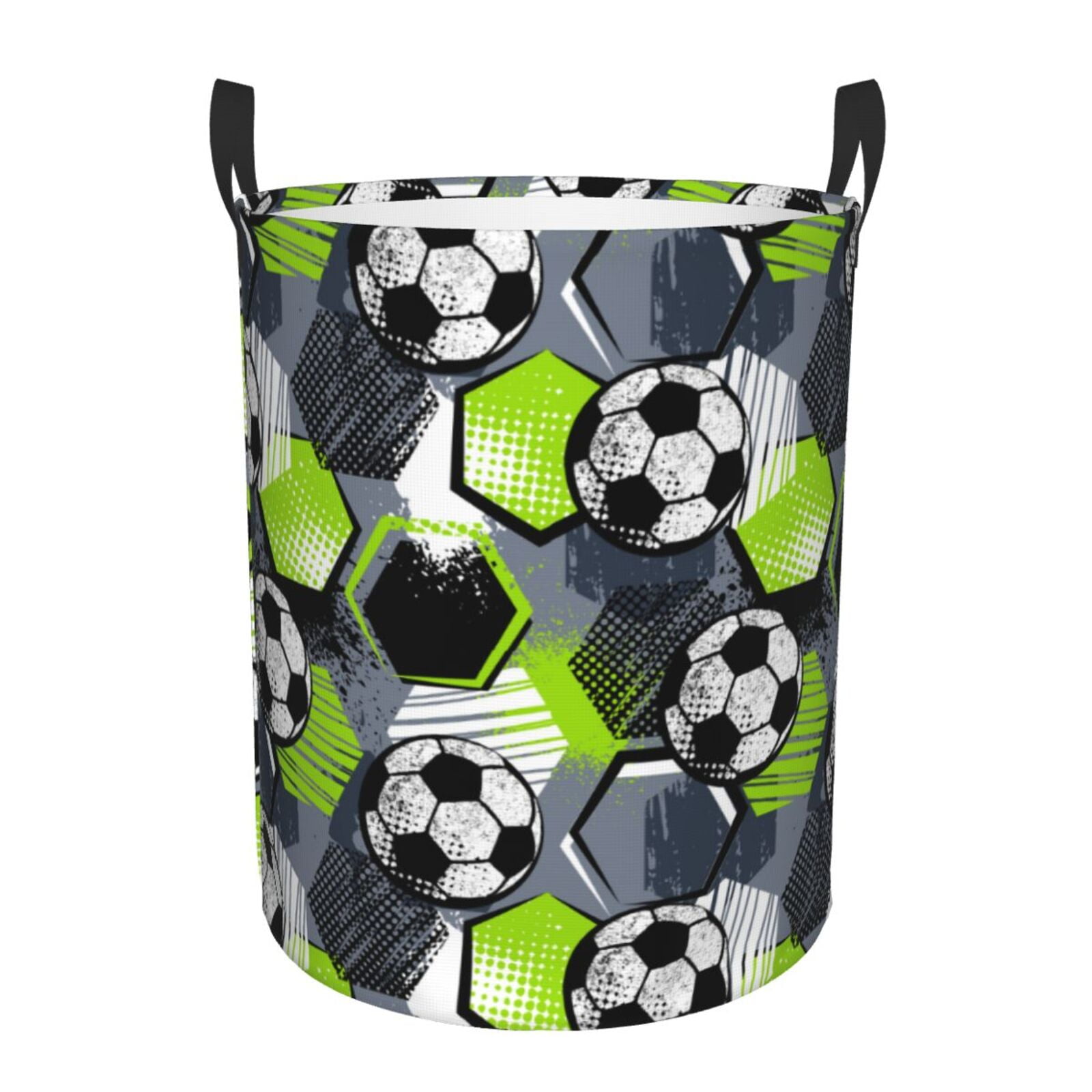 Football A Laundry Basket with Handles - Freestanding Laundry Hamper ...