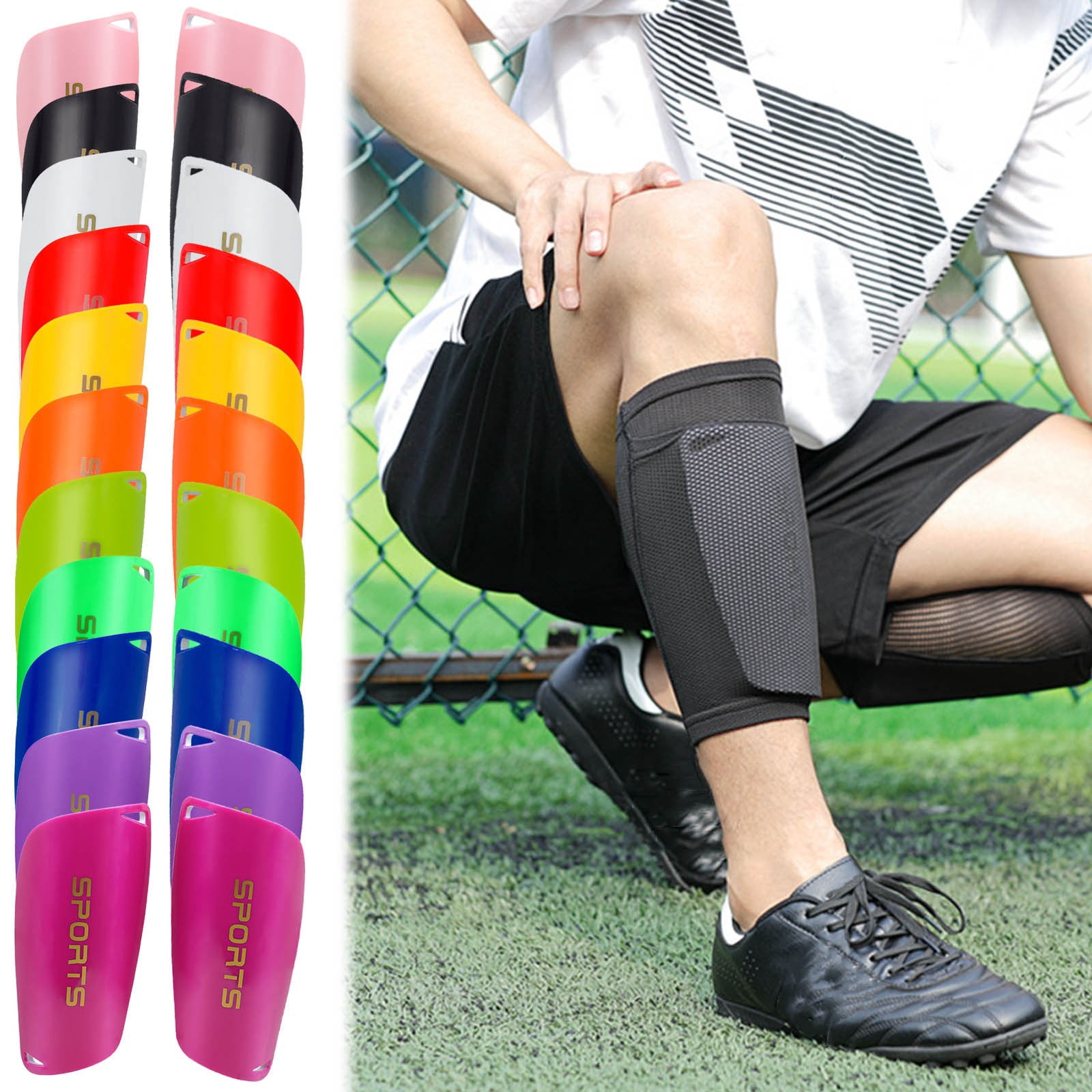 Football Leg Guards, Sports Leg Guards Sock Covers, Thick Double-layer ...