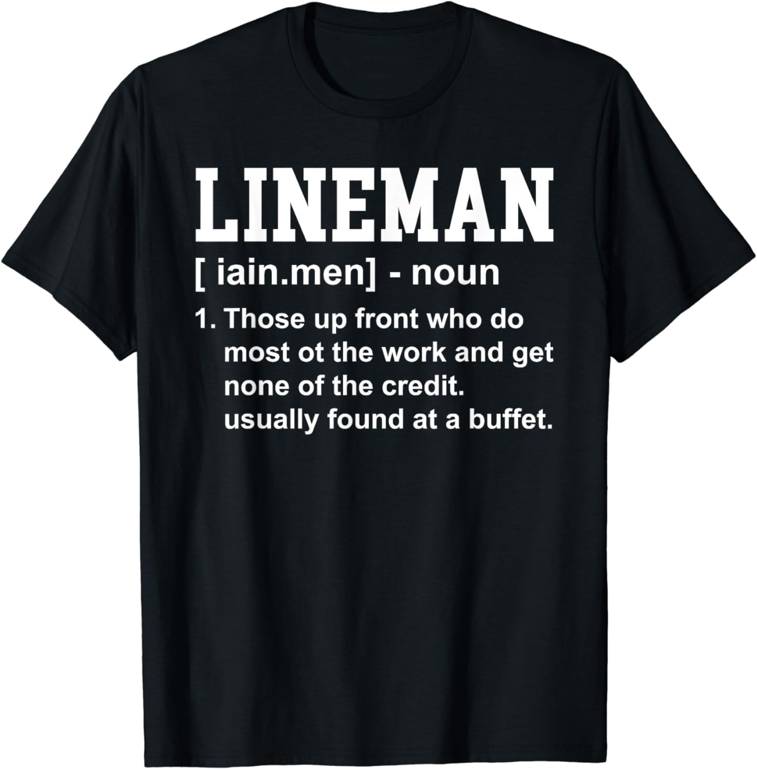 Football Lineman Definition Funny Offensive Lineman for Men T-Shirt ...