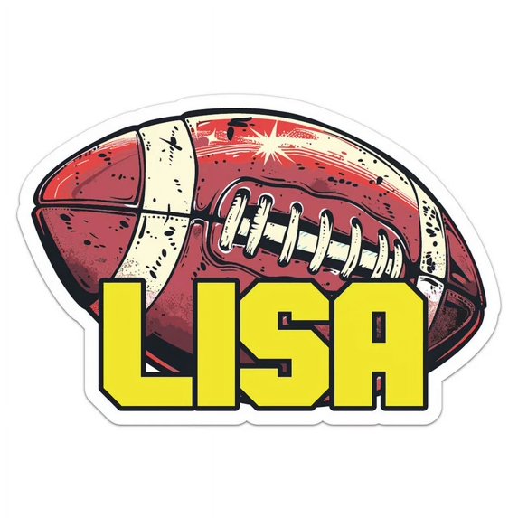 Football Lisa Sticker Phone Decal Water Bottle Stickers Car Decals ...
