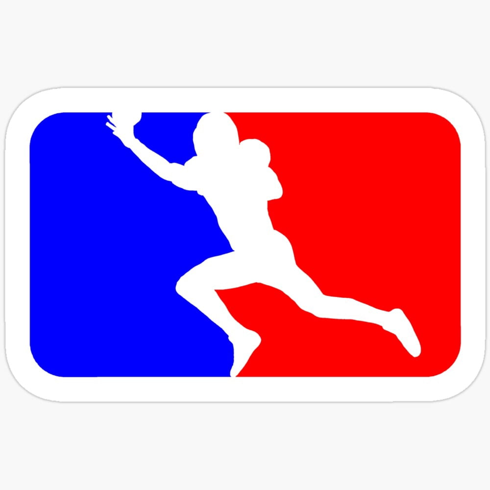 Football Logo - Wide Reciever Sticker Baseball Sticker, Football ...