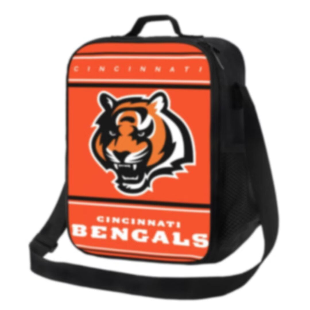 Football Lunch Bag Bengals Logo Insulated Lunch Box for Men Women Sport ...