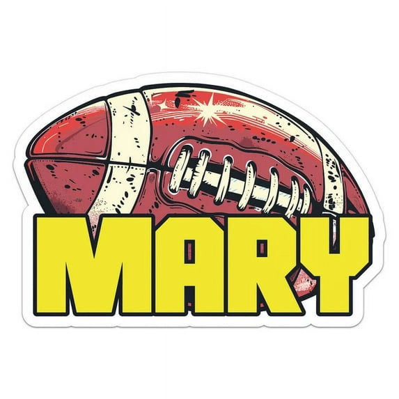 Football Mary Sticker Phone Decal Water Bottle Stickers Car Decals ...