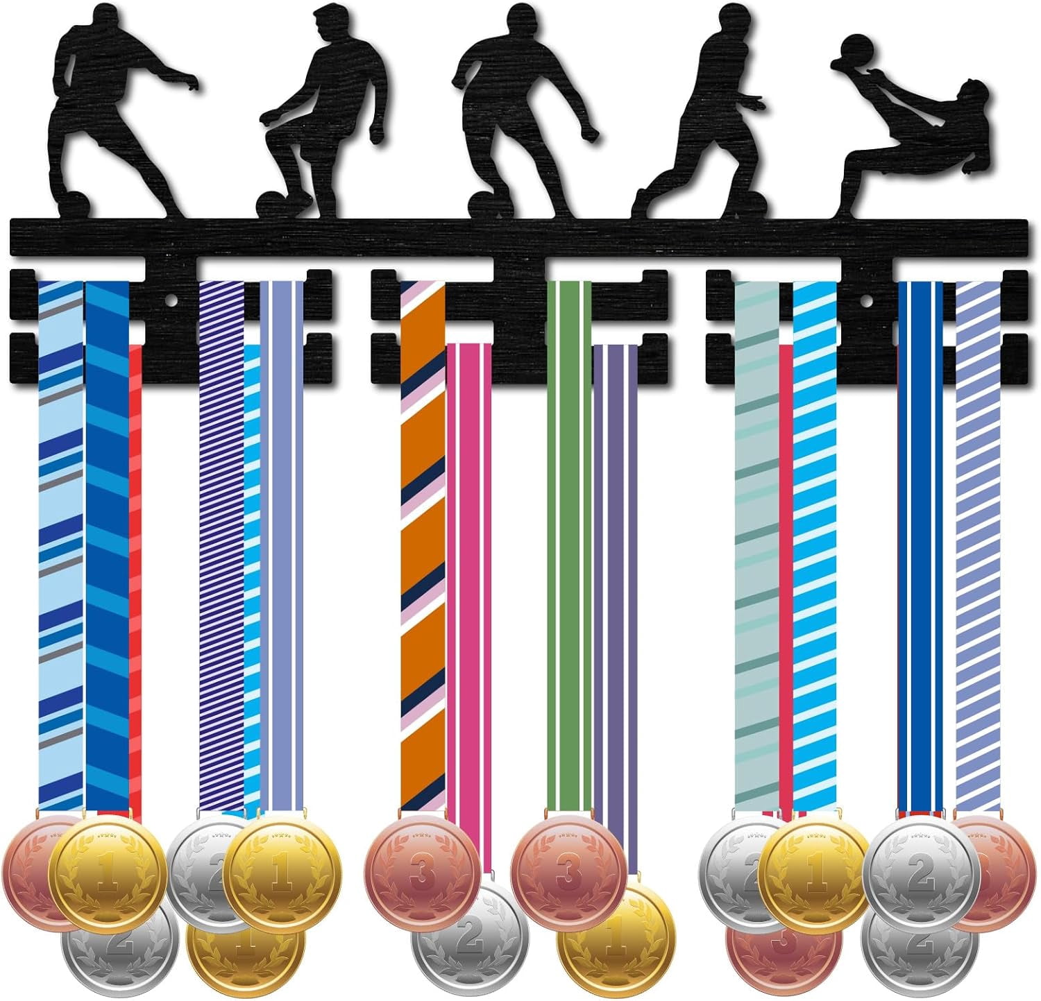 Football Medal Hanger Display Soccer Medal Holder Rack Frame for Sports ...