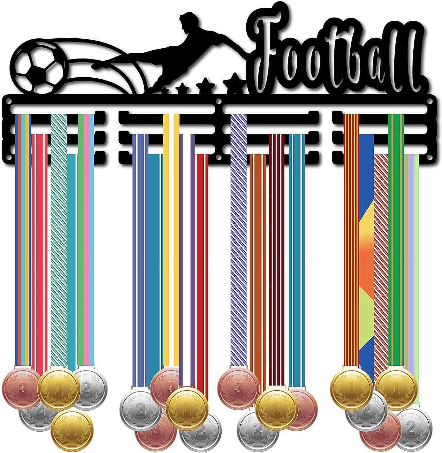 Football Medal Hanger Display Soccer Medal Holder Rack Sports Metal ...