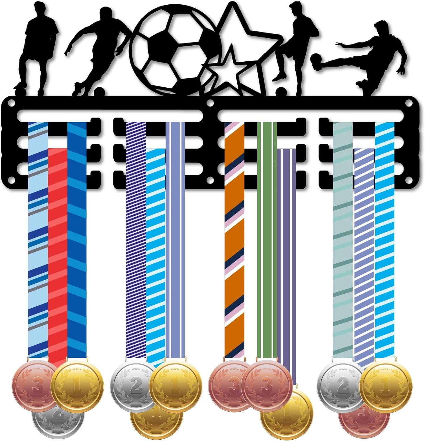 Football Medal Hanger Soccer Medal Holder Display Small Awards Rack ...