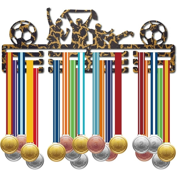 Football Medal Holder Display Hanger 60+ Medals Rack Organizer Soccer ...