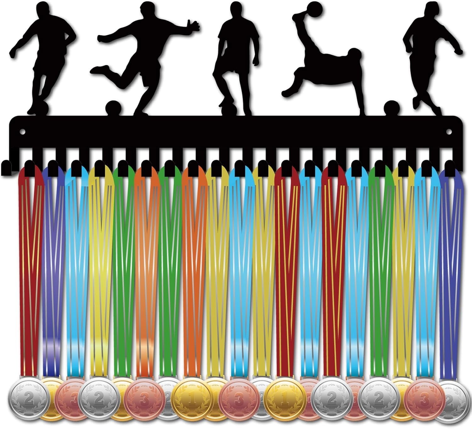 Football Medal Holder Display Medal Hanger Rack Sports Metal Hanging ...