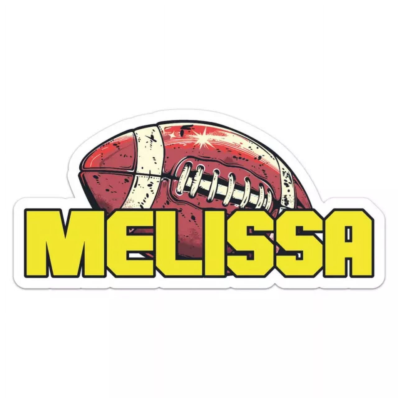 Football Melissa Sticker Phone Decal Water Bottle Stickers Car Decals ...