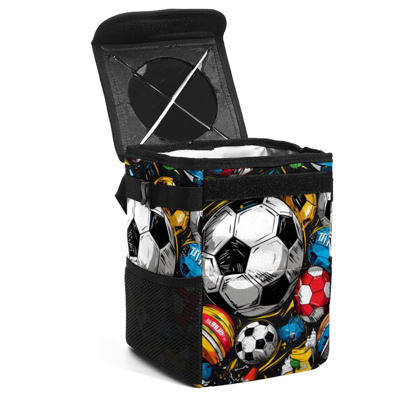 Football Mini Trash Can Car Garbage Can Car Trash Can - Foldable with ...