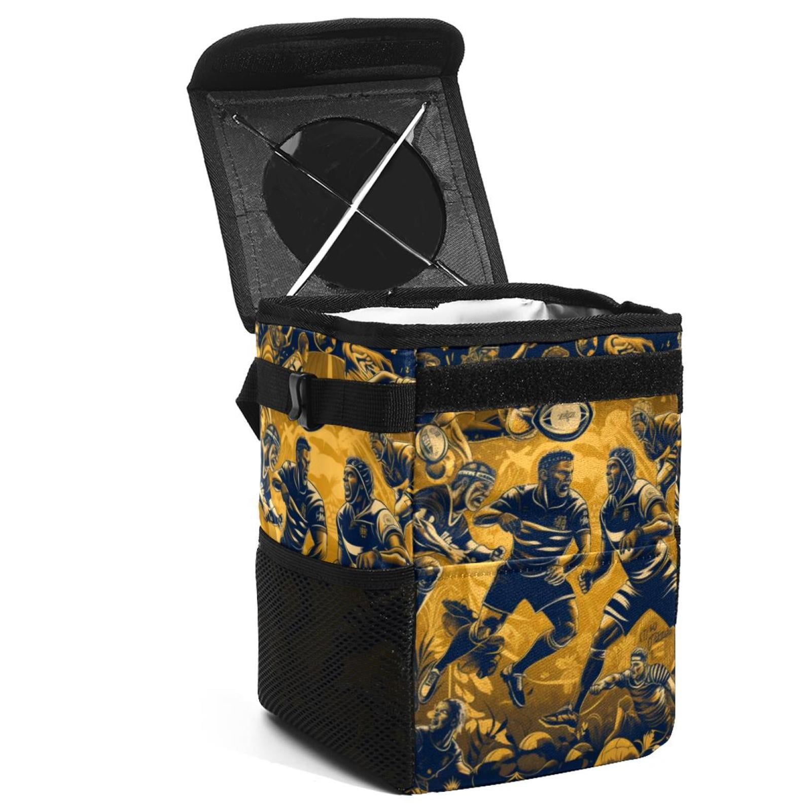 Football Mini Trash Can Car Trash Bin Trash Can for Car - Foldable ...