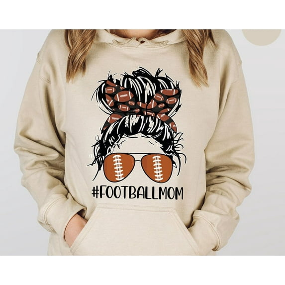 Football Mom for Match, American Football Mama Hoodie, Sports Women ...