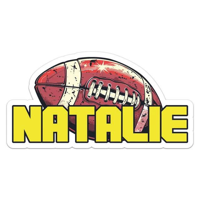 Football Natalie Sticker Phone Decal Water Bottle Stickers Car Decals ...