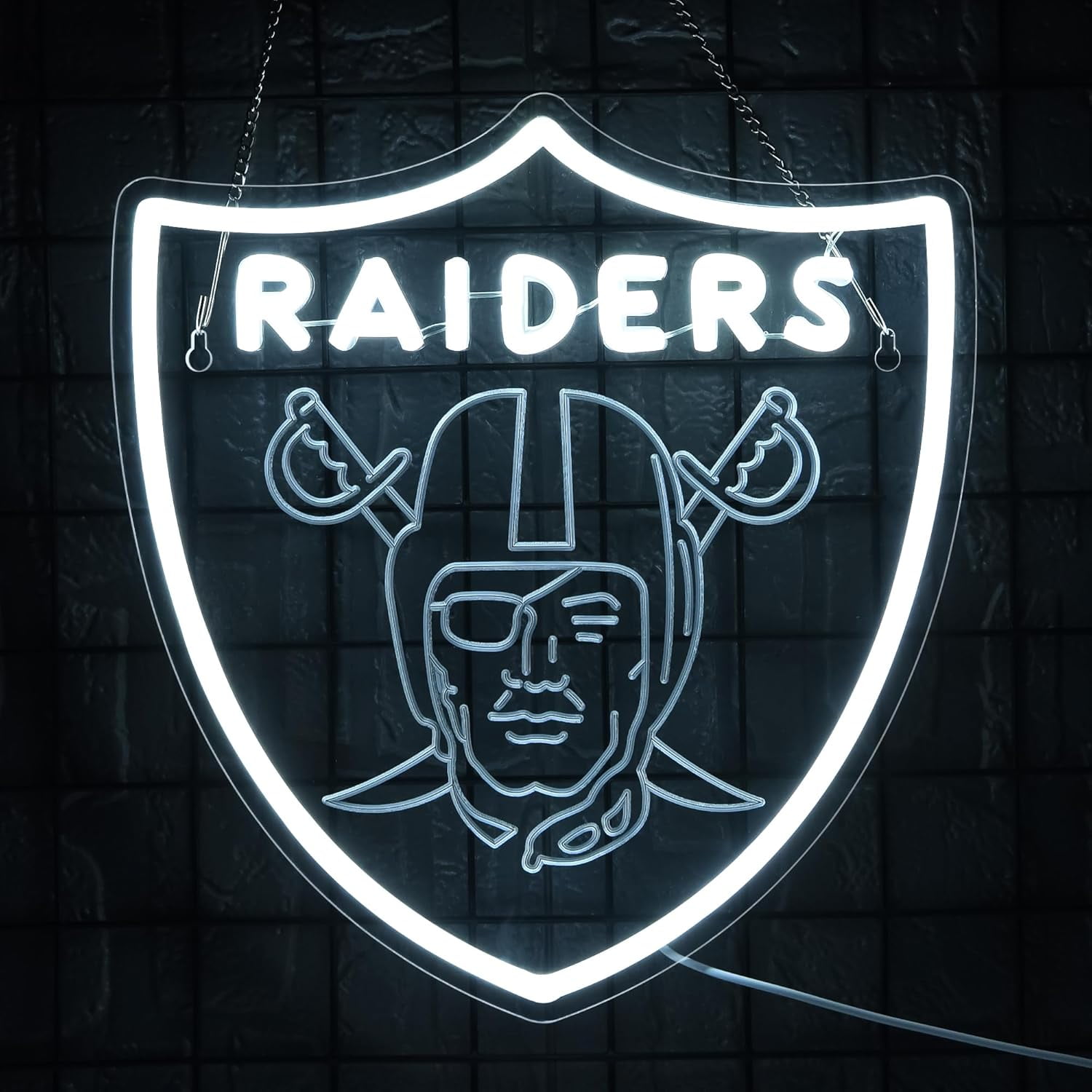 Football Neon Sign for Wall Decor Raidr Football Team Logo Neon Light ...