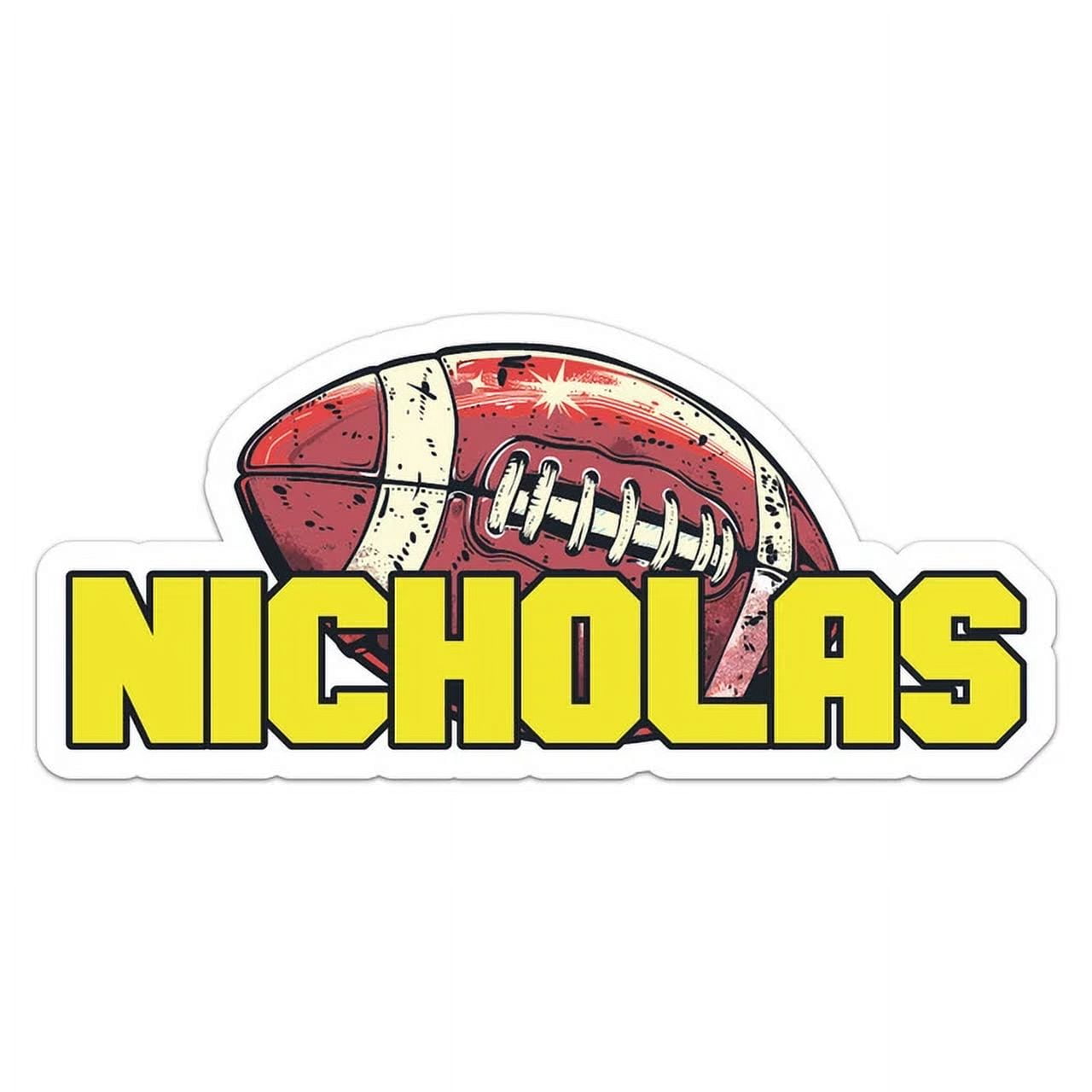 Football Nicholas Sticker Phone Decal Water Bottle Stickers Car Decals ...
