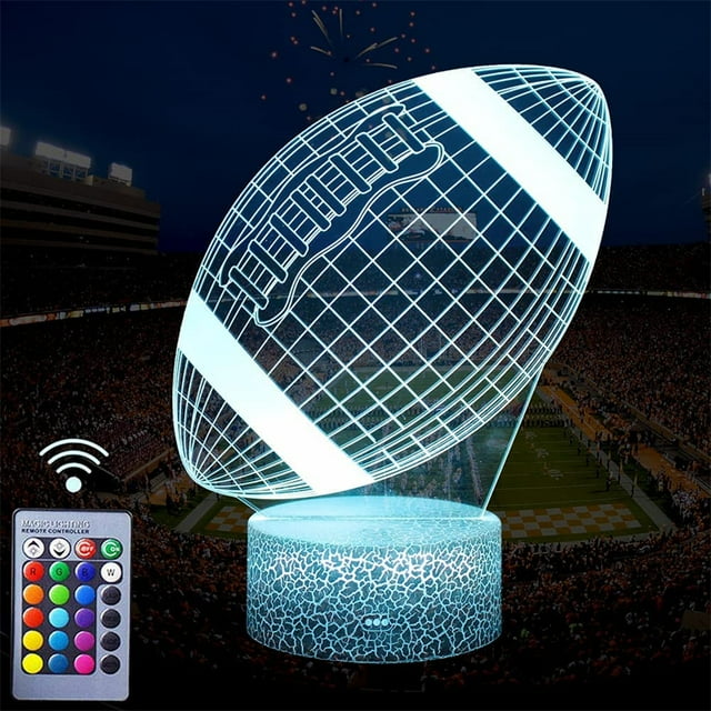 Football Night Light for Kids - 3D LED USB/Battery Lamp Nightlight 16 ...