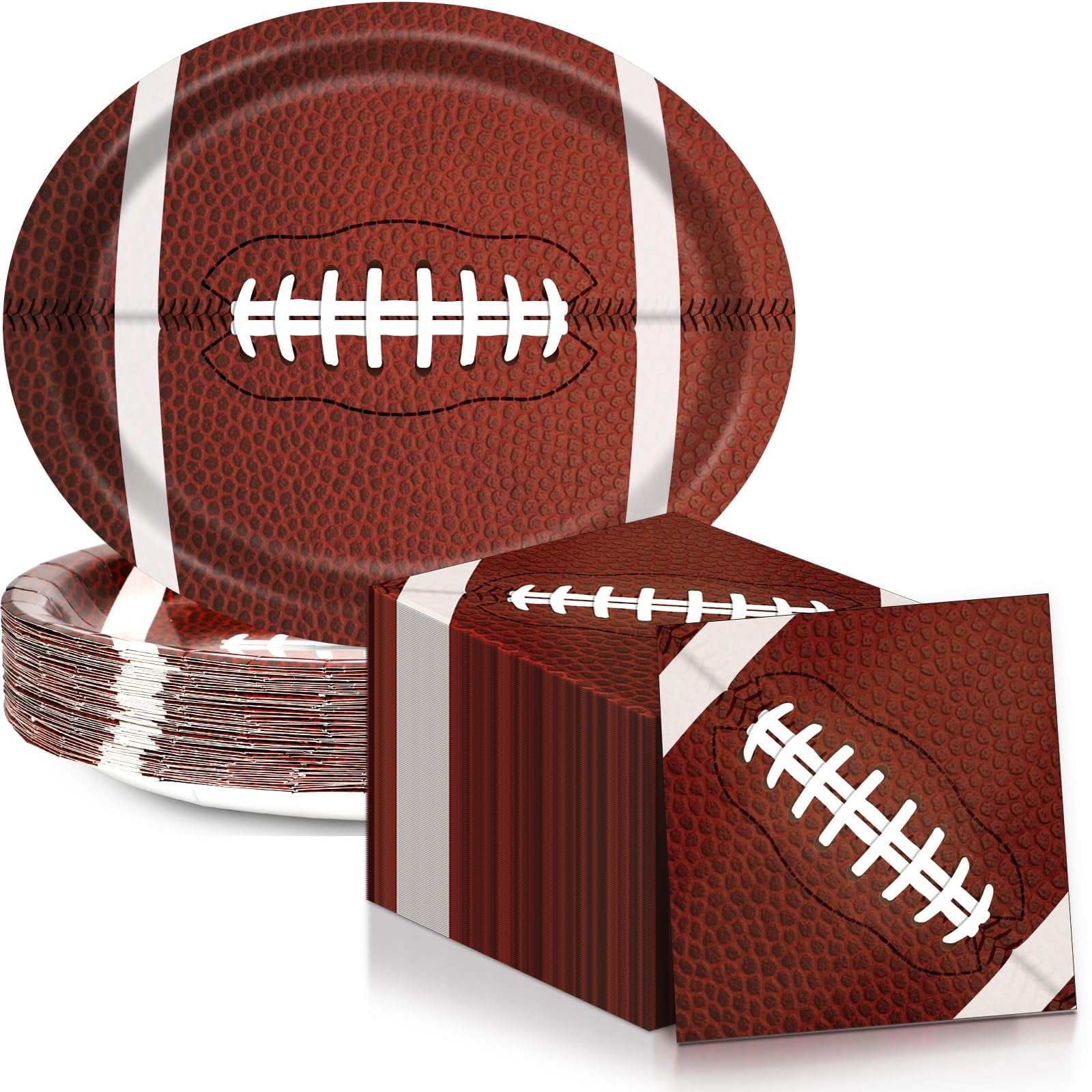 Football Oval Paper Plates Football Plates and Napkins Rugby Party ...