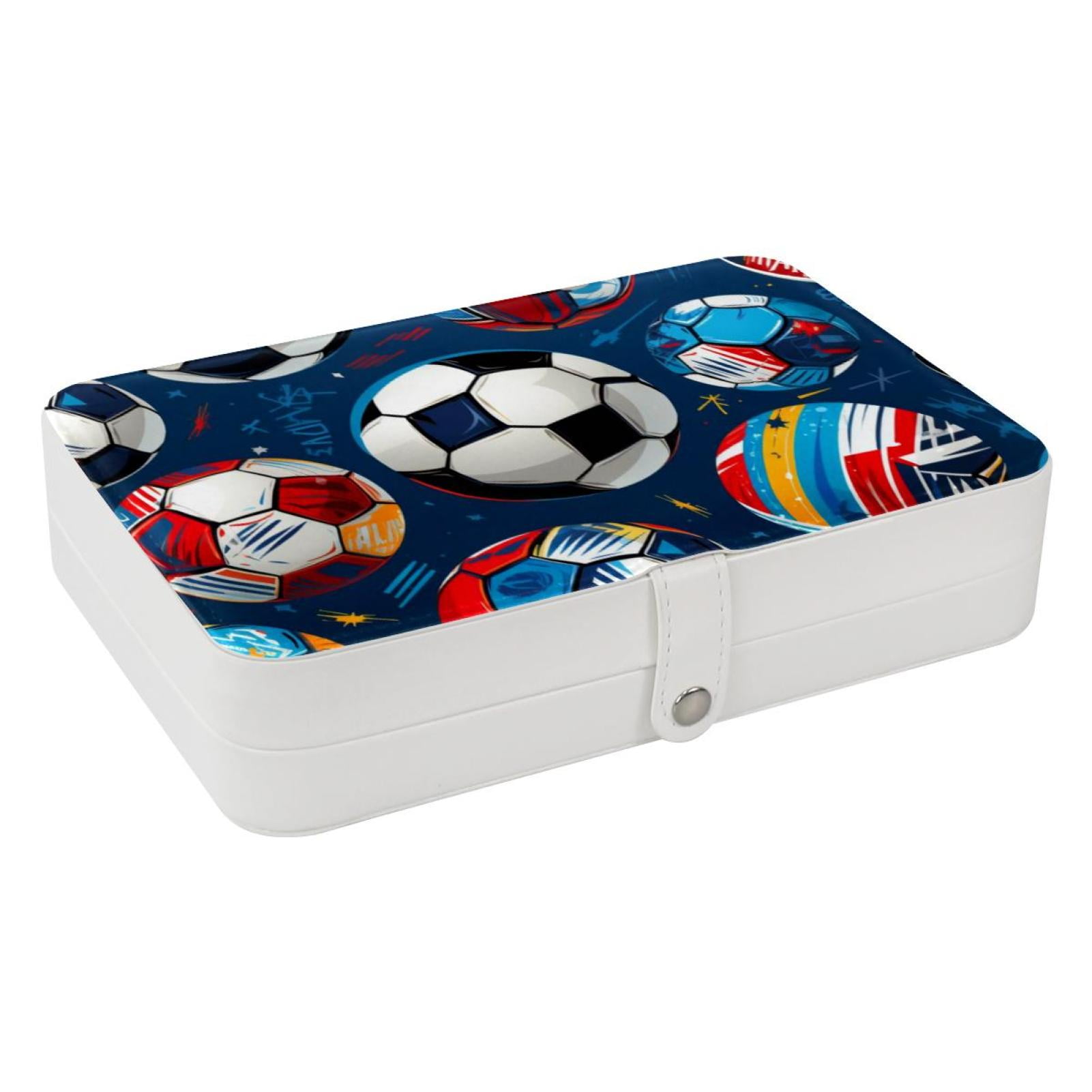 Football PU Leather Bracelet Holder Jewelry Organizer Box with ...