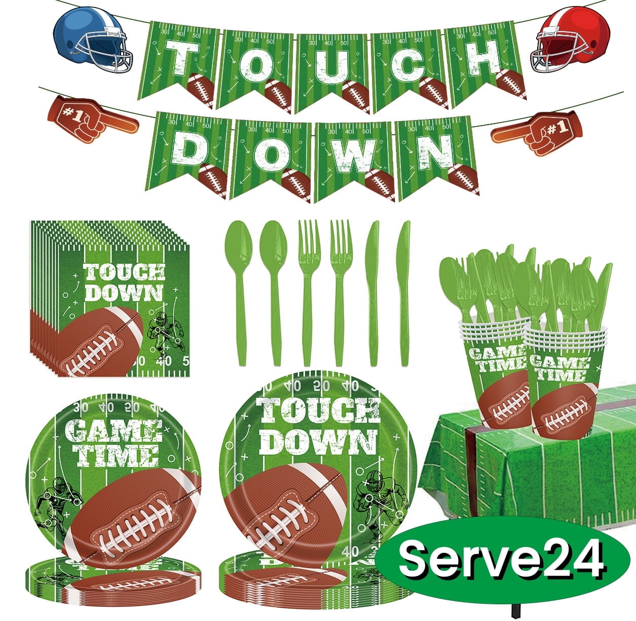 Football Paper Plates Football Party Supplies Disposable Paper Plates ...