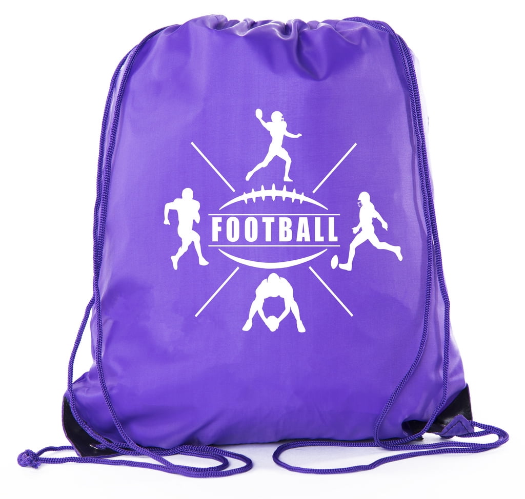 Football Party Bags | Football Drawstring Cinch Backpacks for Team ...