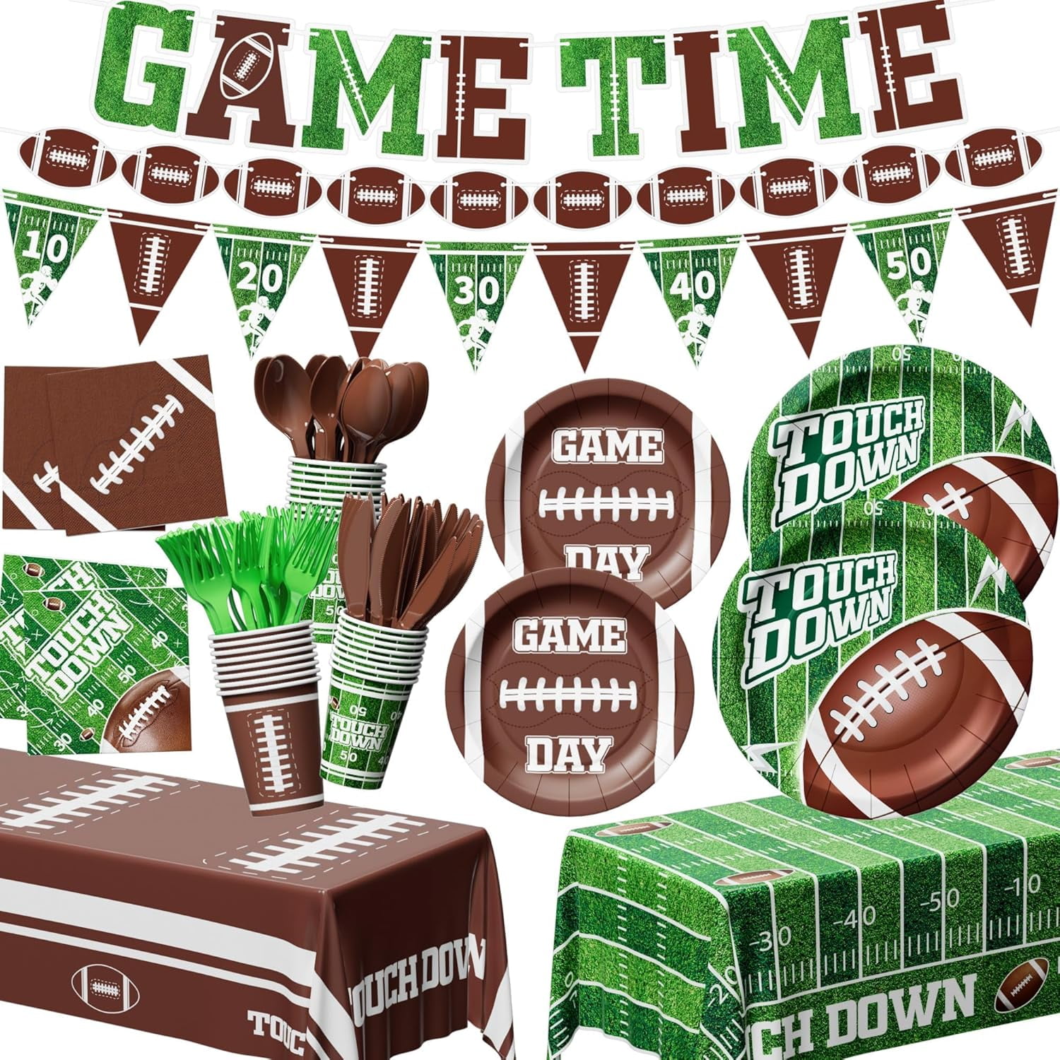 Football Party Decoration Kit, Football Themed Birthday Party Supplies ...