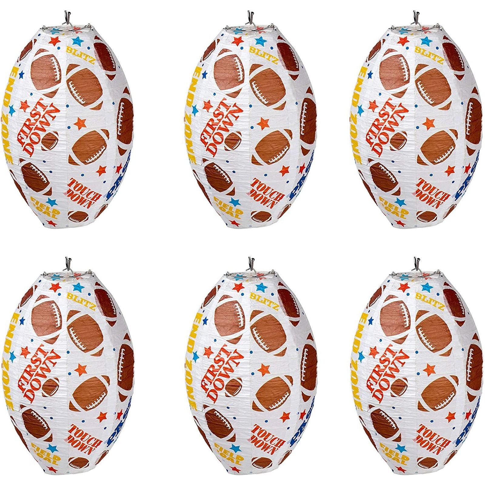 Football Party Decorations, Hanging Football Paper Lanterns (7.5 Inches ...