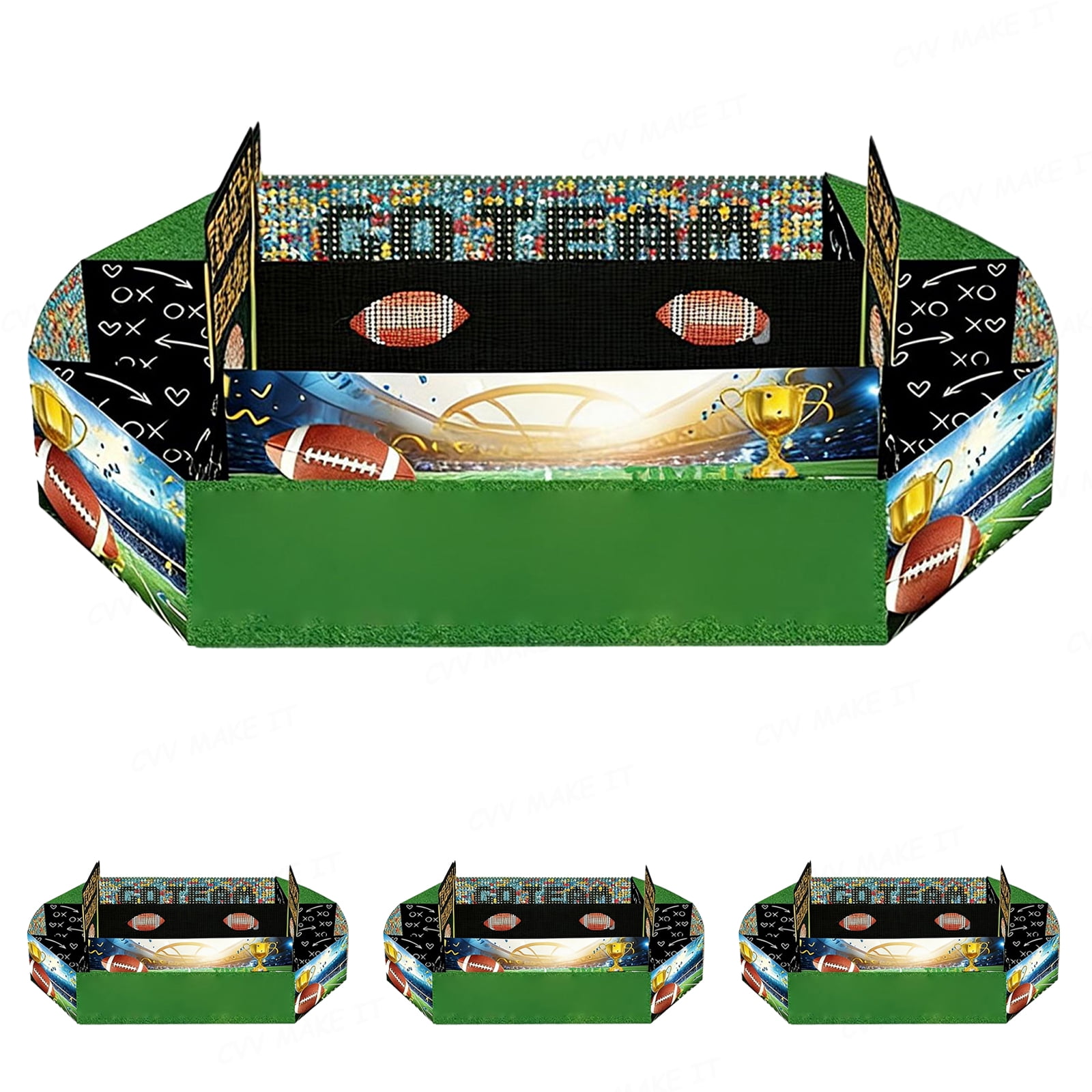 Football Party Supplies Kit Football Snack Stadium Tray Display ...