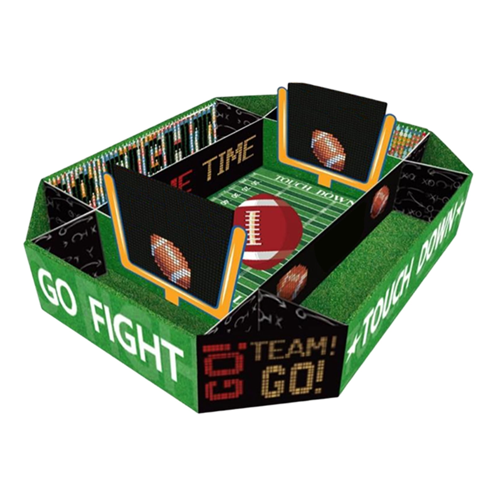 Football Party Supplies Kit, Huge 24.6X16 Inch Football Snack Stadium ...