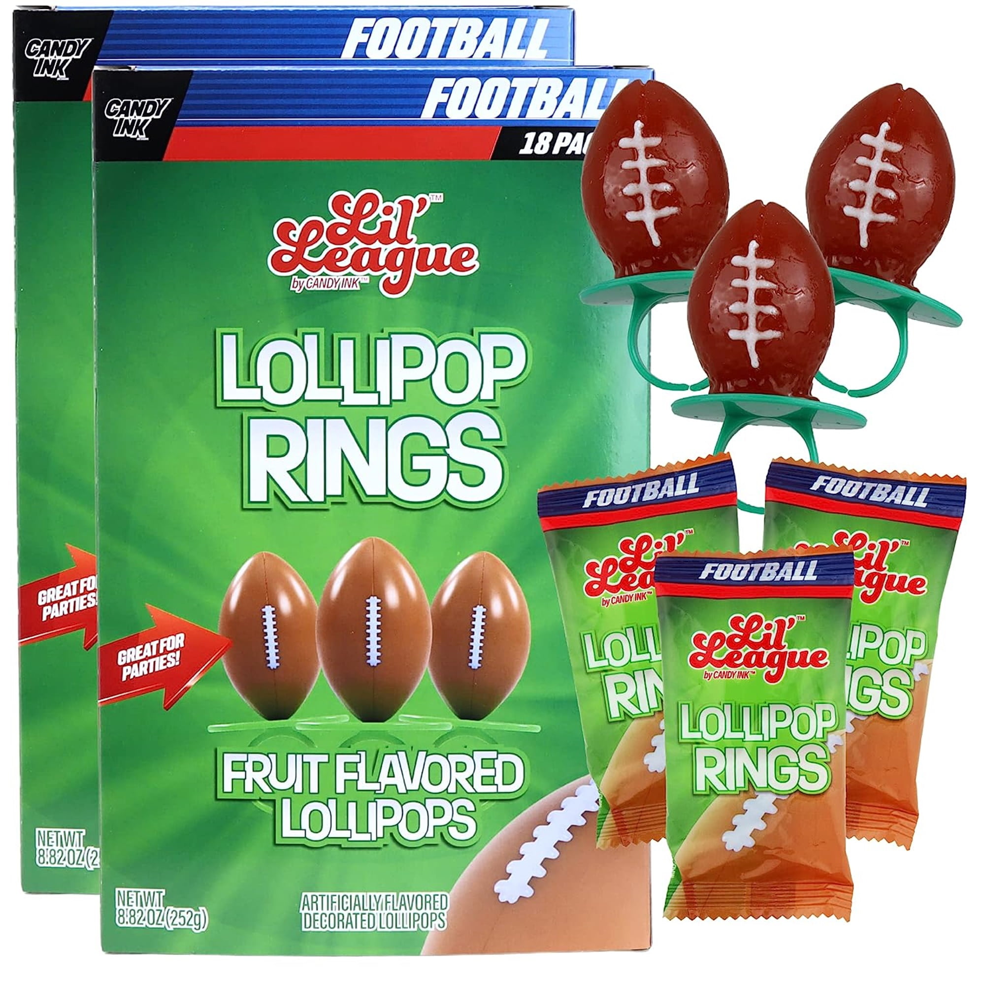 Walmart Football Birthday Party Supplies, Favor Lollipop Rings, 18 ...