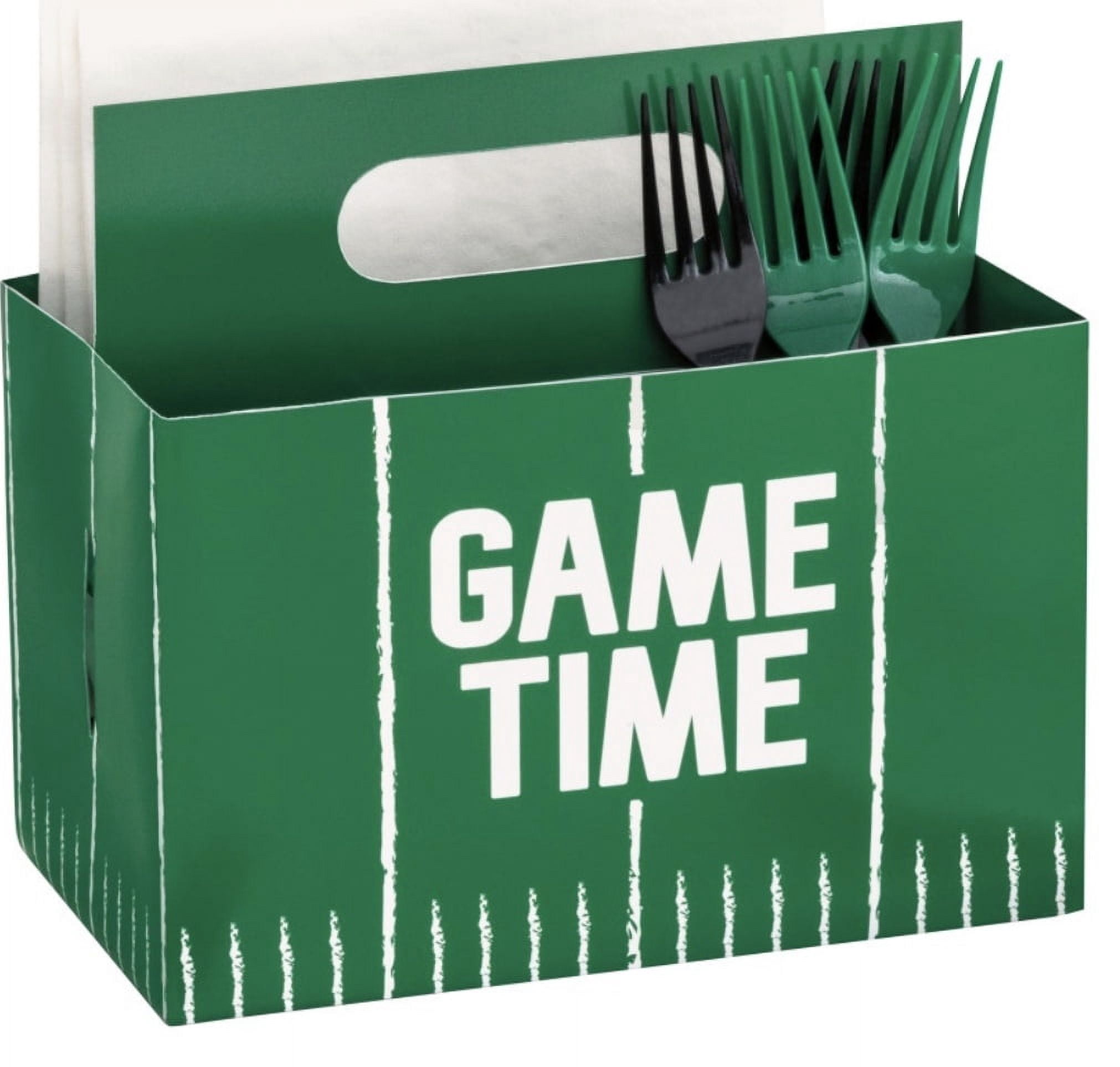 Football Party Utensil Caddy “Football Toss” Disposable, Unique ...