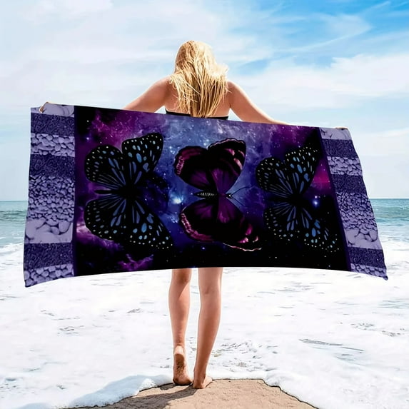 Football Pattern Beach Towel, Digital Printing Thin Quick-Dry Anti-Sand ...