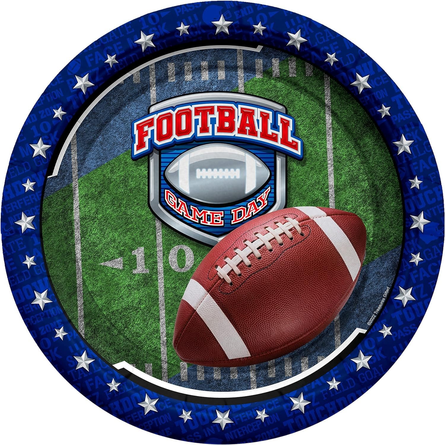 Football Plates 9in 8 Count - Football Birthday Party Supplies ...