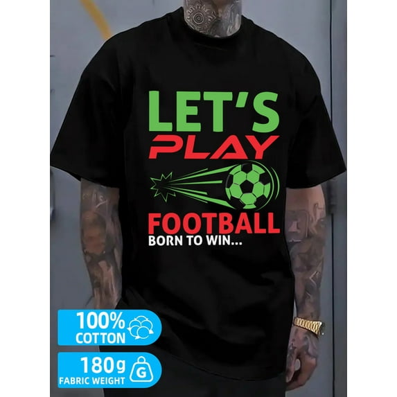 Football Play mens black 180G 100% Cotton Everyday wear,perfect for the ...