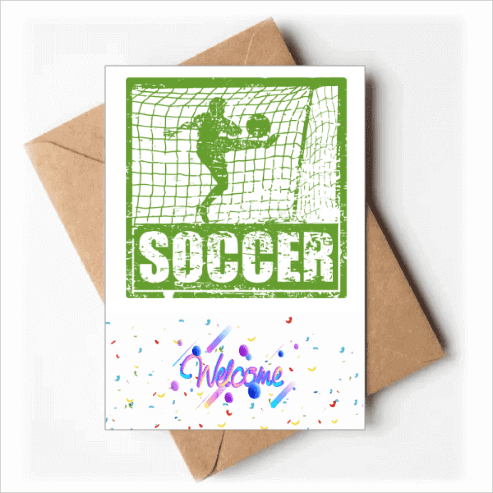 Football Player Scores Goal Football Welcome Back Greeting Cards ...