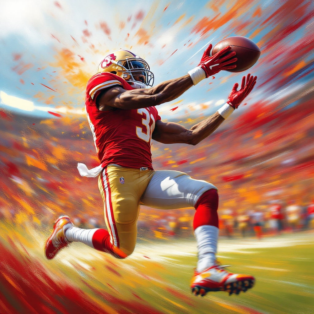 Football Player's Incredible Leap for the Catch Toy Educational Game ...