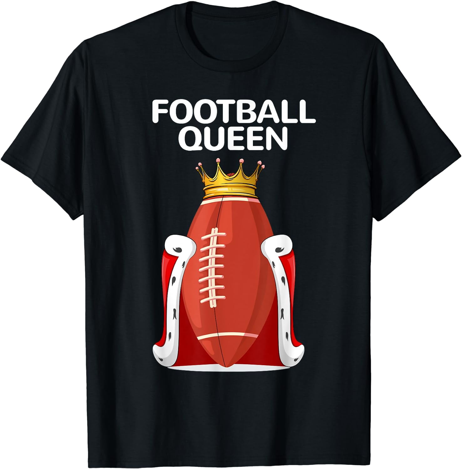 Football Queen | Girls Football Tshirt | Womens Football T-Shirt ...