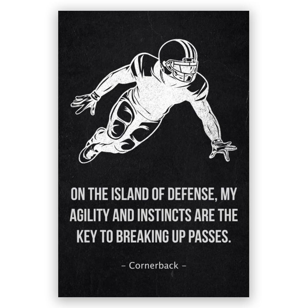 Football Quotes Motivation Poster Inspirational Phrases Wall Art Prints ...