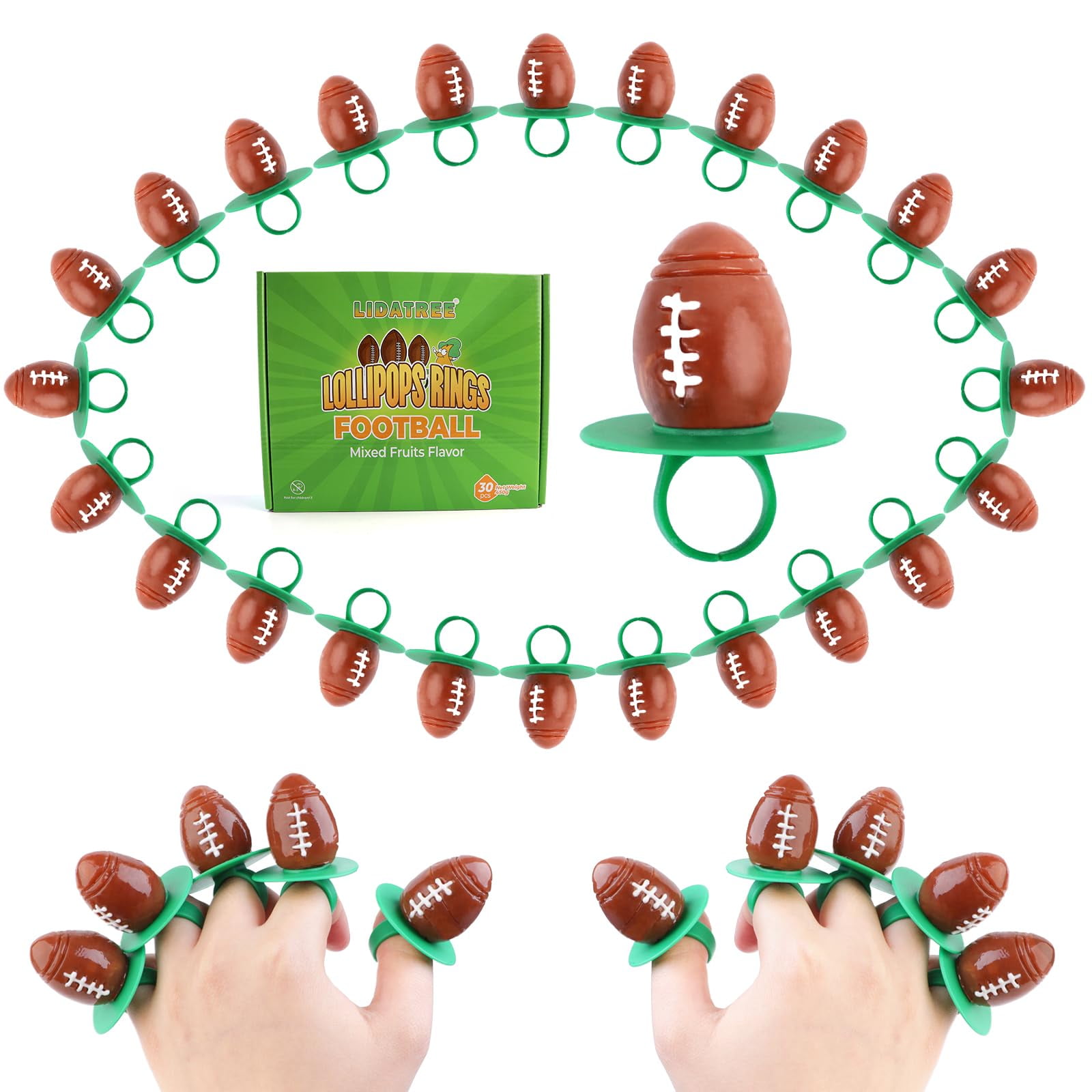 Football Ring Lollipops,Suckers Individually ESF27 Wrapped Bulk for ...