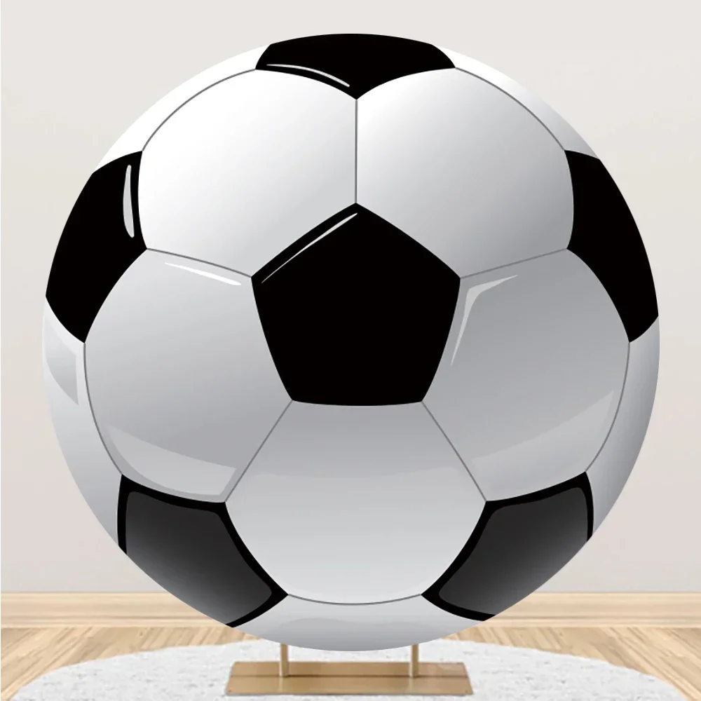 Football Round Backdrop Cover for Boy Birthday Party Soccer Sports ...