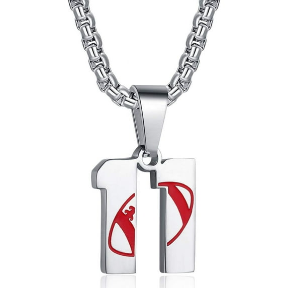 Football Rugby Jersey Number 0-99 Pendant Necklace for Women Men 22+2 ...