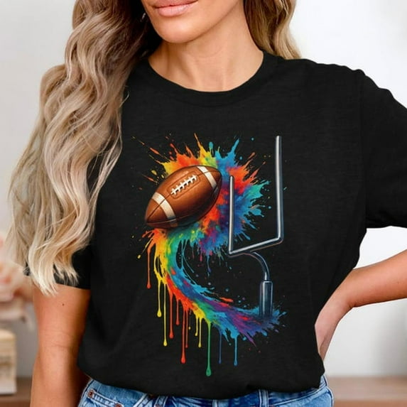 Football S1Hirt, Colorful Football Graphic T1EE, Cool Touchdown S1Hirt ...