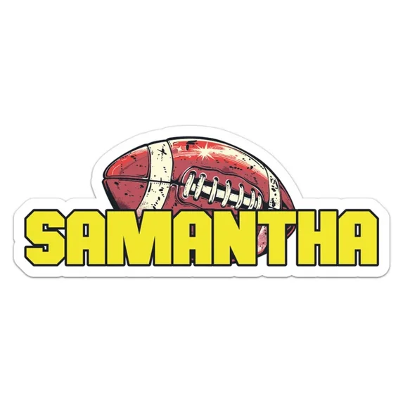 Football Samantha Sticker Phone Decal Water Bottle Stickers Car Decals ...