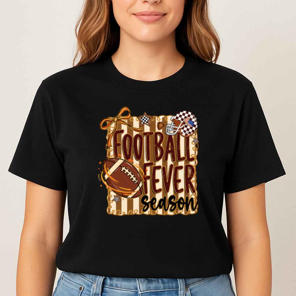 Football Season Fever Funny Game Day Fan Mom Dad Gift Unisex T-Shirt up ...