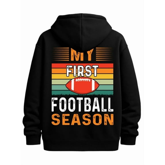 Football Season graphic hoodies men's funny hoodies black Everyday ...