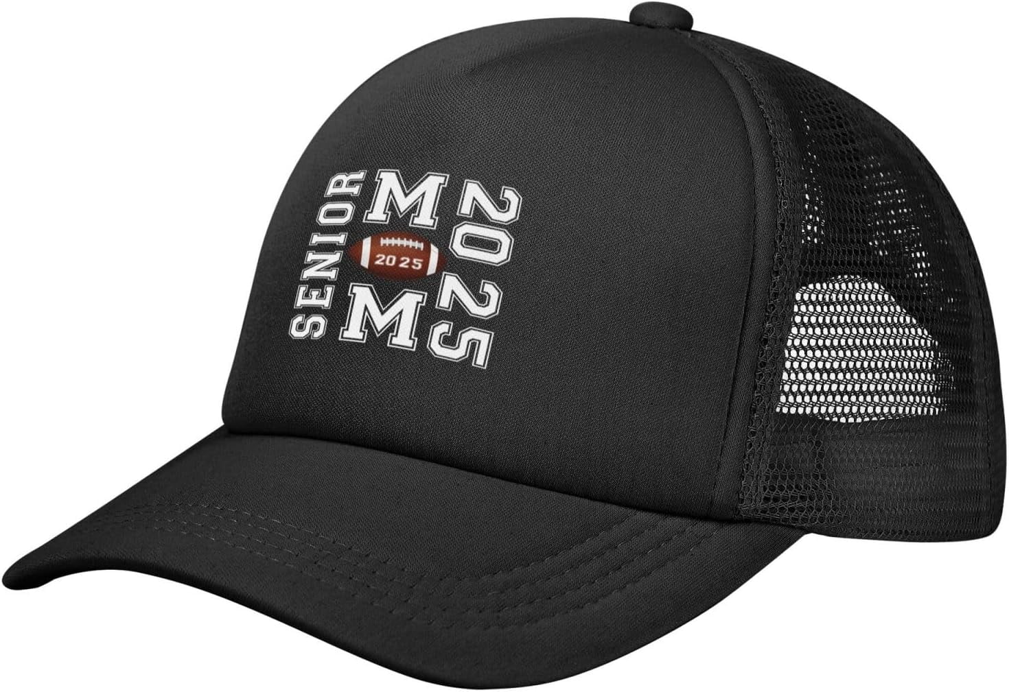 Football Senior Mom 2025 Class of 2025 Graduation Mesh Baseball Caps ...