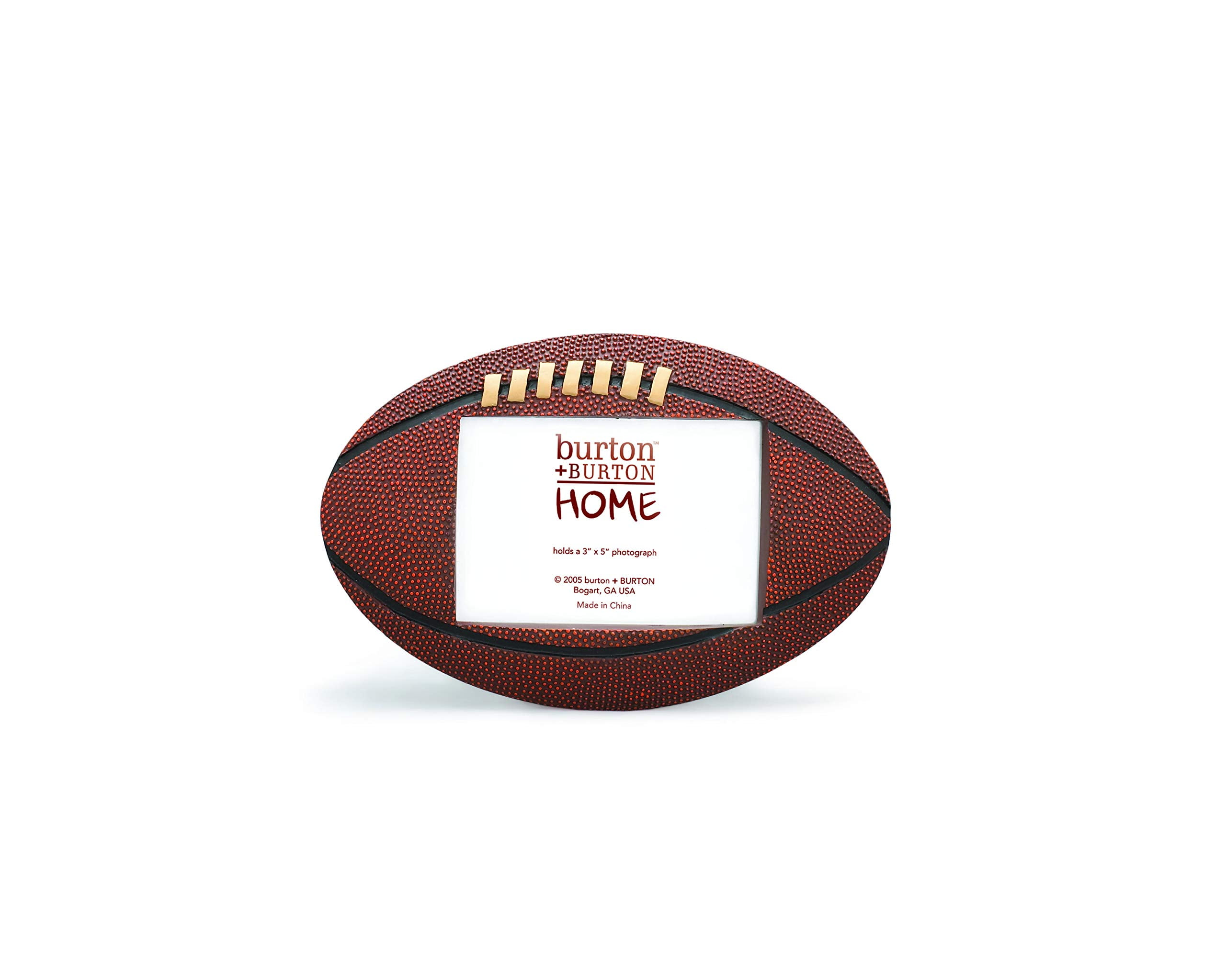 Burton & Burton Hand-Painted Poly-Resin Football Shaped Photo Frame ...