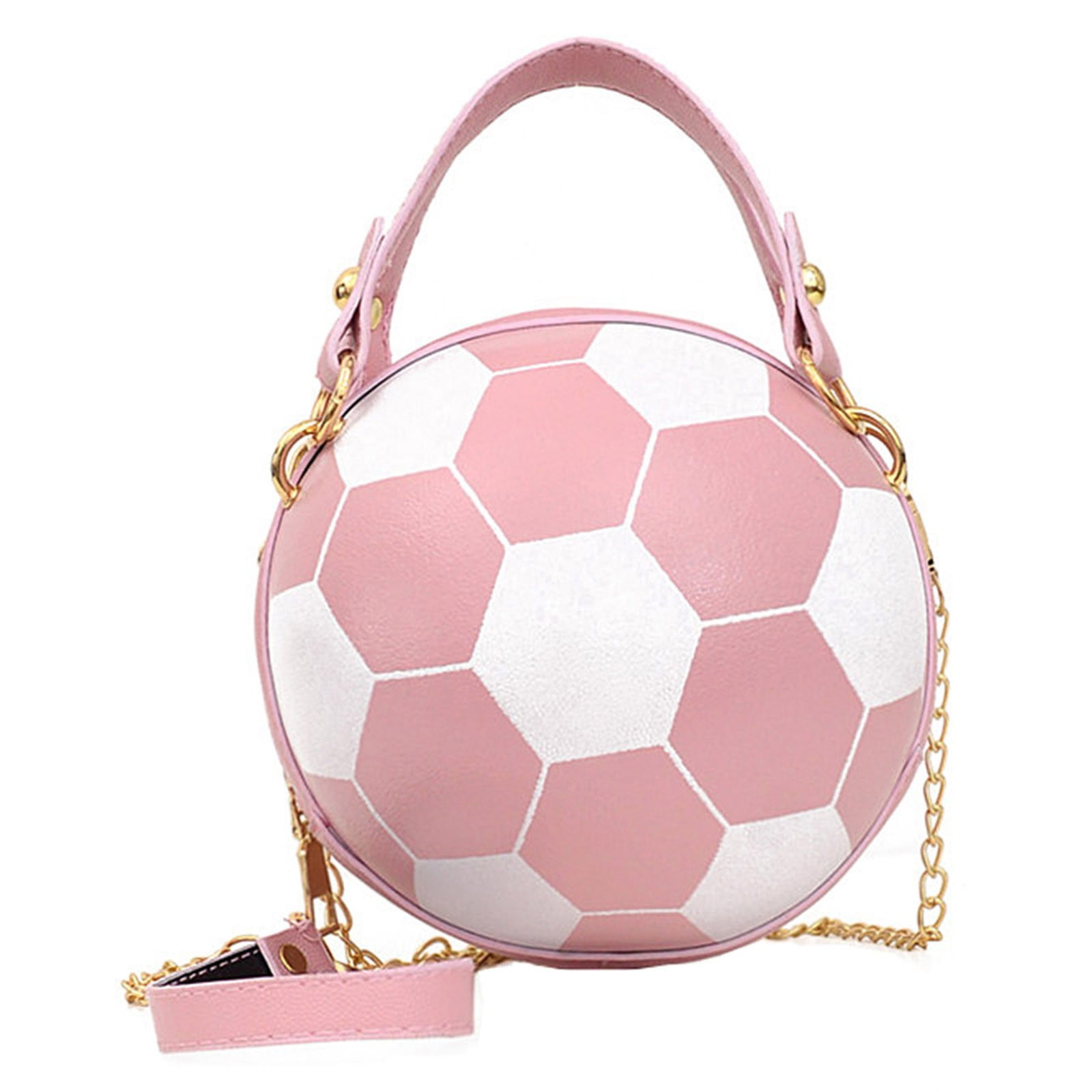 Football Shaped Cross Body Bag Round Soccer Ball Handbags PU Leather ...