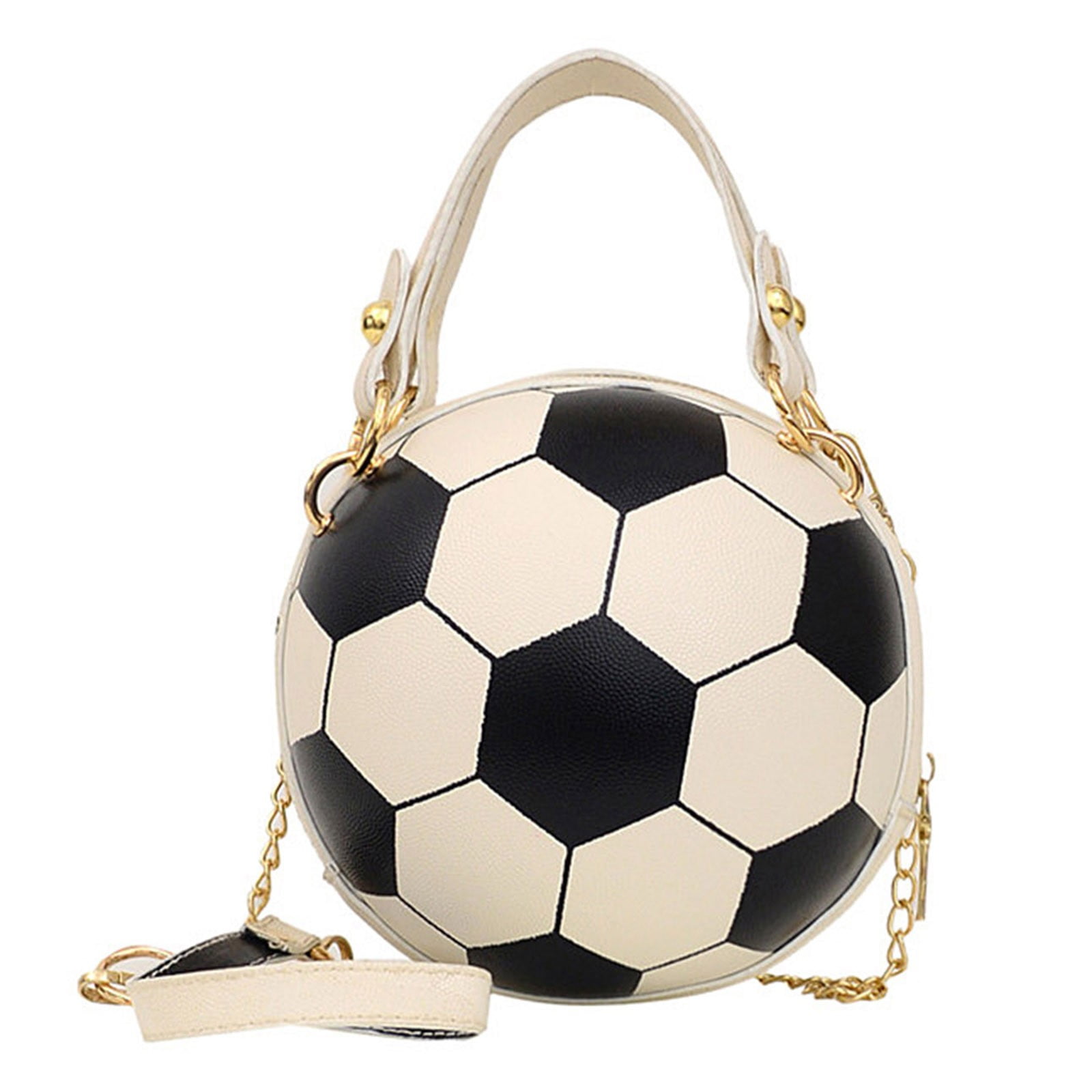 Football Shaped Cross Body Bag Round Soccer Ball Handbags PU Leather ...
